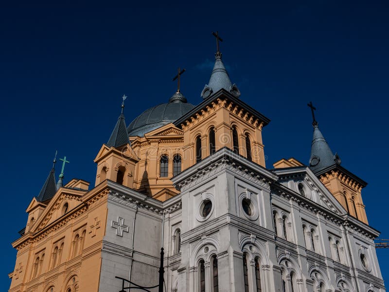 Old Church with a Bright Facade Stock Photo - Image of facade, church ...