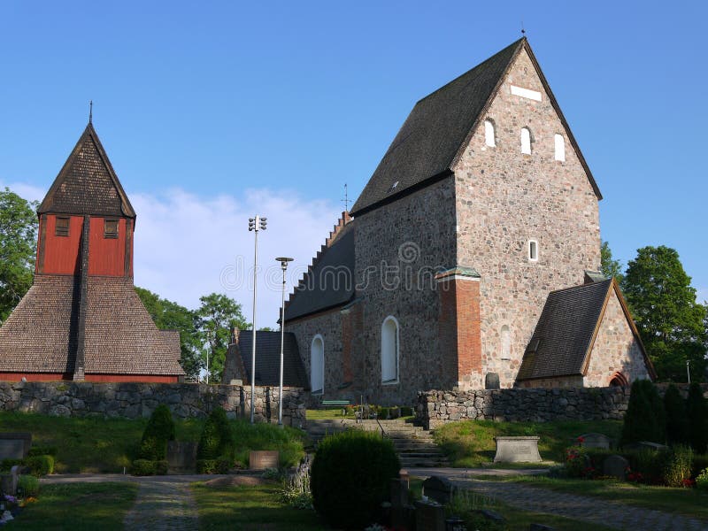 Old Church Built Ontop of Ancient Viking Temple Stock Image - Image of ...