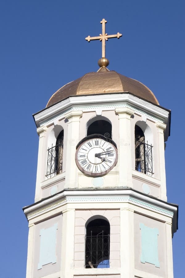 Old church clock stock image. Image of tower, religion - 23570099