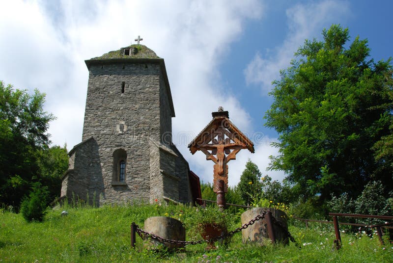 Old church and cross stock image. Image of cross, historic - 10496337