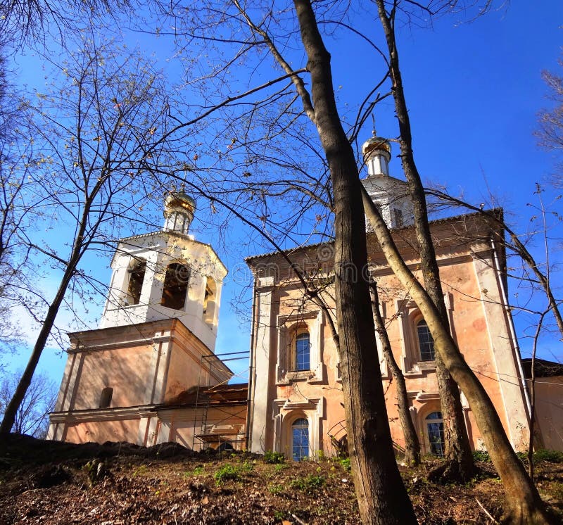 Old church on the hill stock image. Image of orthodoxy - 93345119