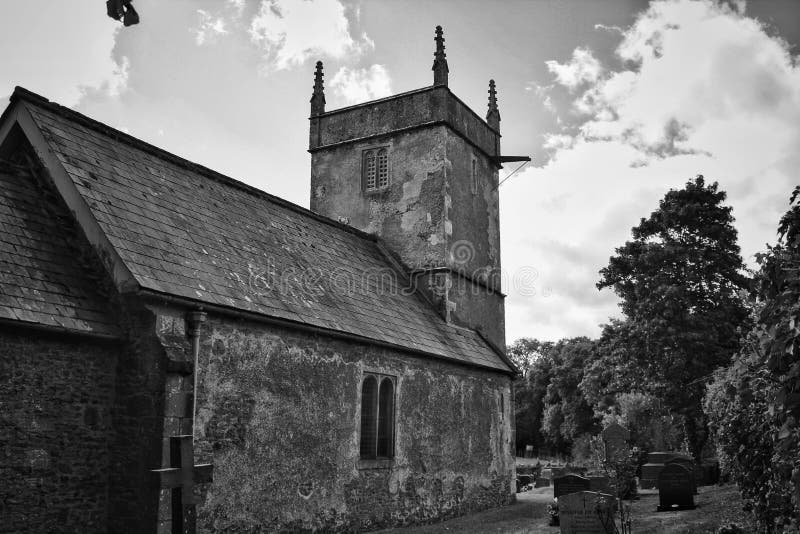 Old Church, Holcombe, Somerset. Stock Image - Image of church, somerset ...
