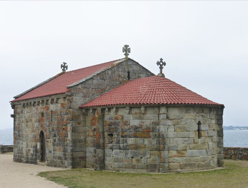 Old church in pontecedra stock image. Image of history - 166235367
