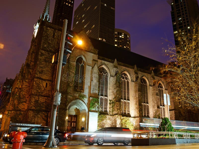 Old Church at Night stock photo. Image of church, religion - 63034024