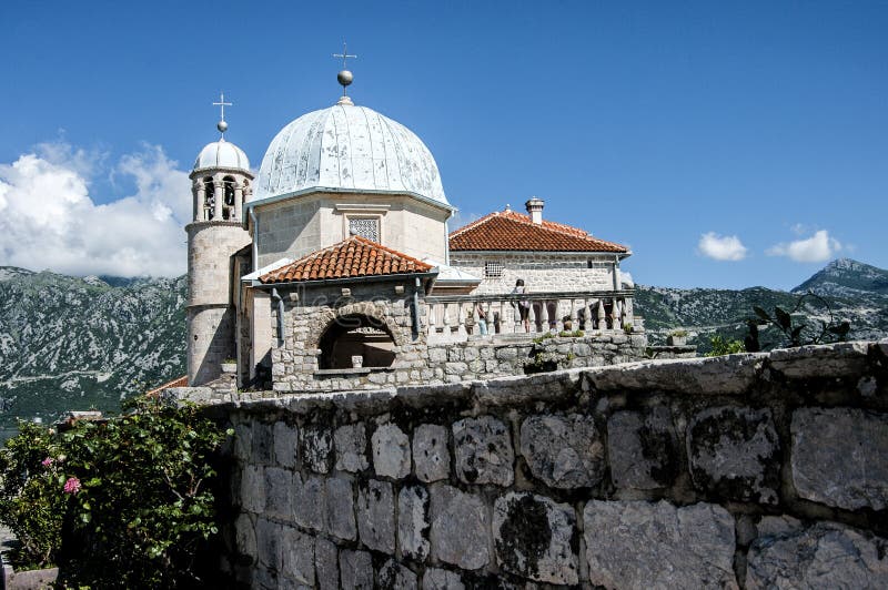 An old church in Perast stock image. Image of famous - 90277573