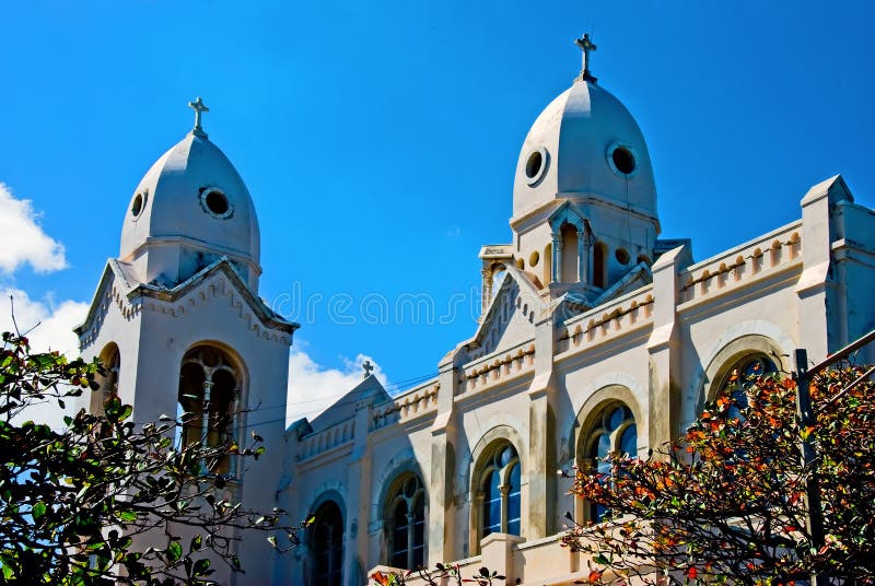 Old church in Puerto Rico stock image. Image of arch, cross - 8096607