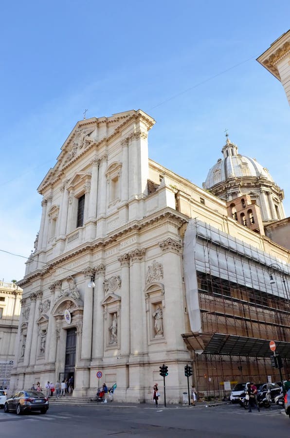Old church in Rome editorial stock photo. Image of church - 147431848