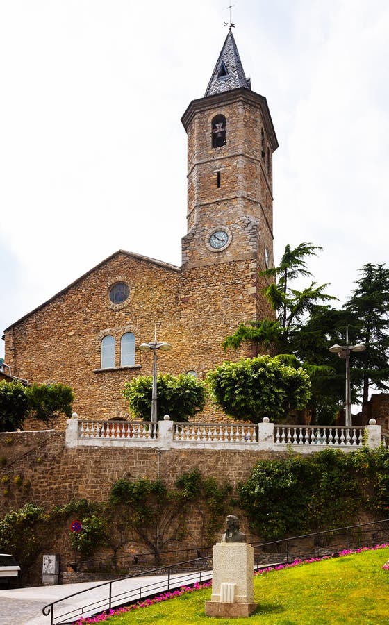 Old church in Sort. Lleida stock image. Image of destination - 32693443