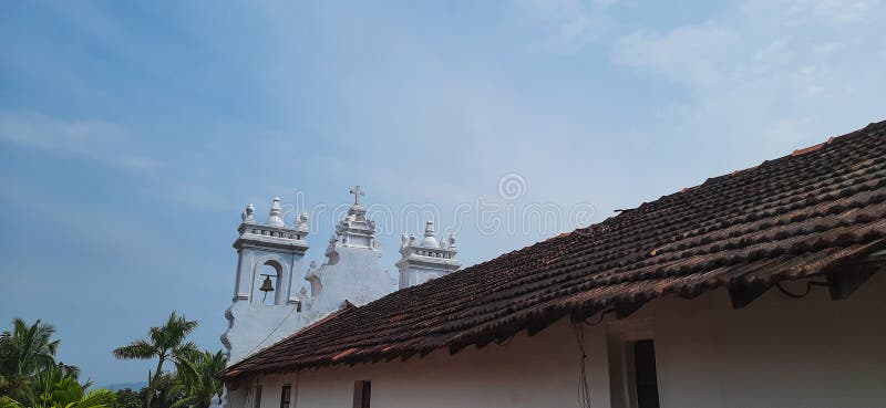 And Old Church Top View Shot in Goa Stock Photo - Image of facade ...