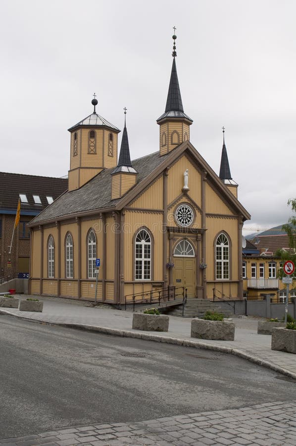 Tromso Arctic Cathedral Church Stock Image - Image of christian, tromso ...