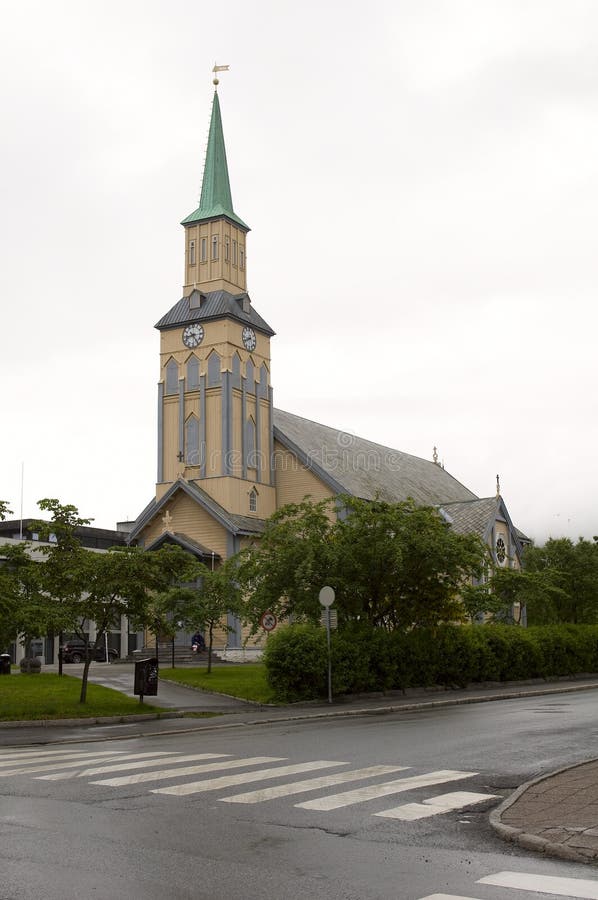 Tromso Arctic Cathedral Church Stock Image - Image of christian, tromso ...
