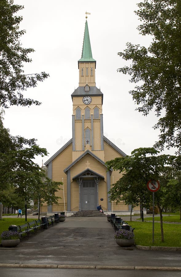 Tromso Arctic Cathedral Church Stock Image - Image of christian, tromso ...