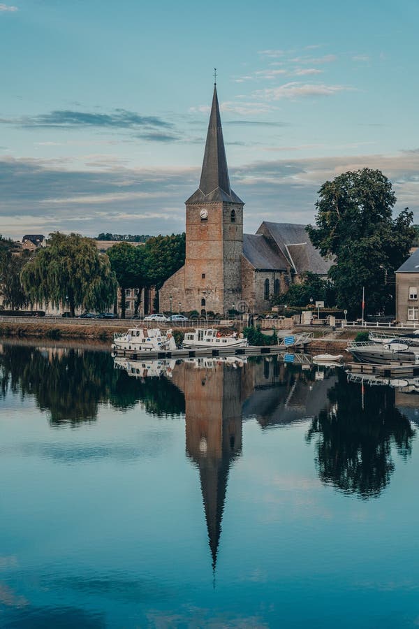 Old Church on the Village Near the River Stock Image - Image of ...