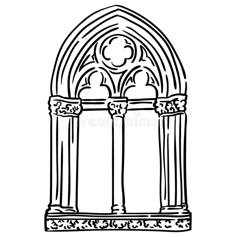 Old Church Window EPS Vector File Stock Vector - Illustration of vector ...