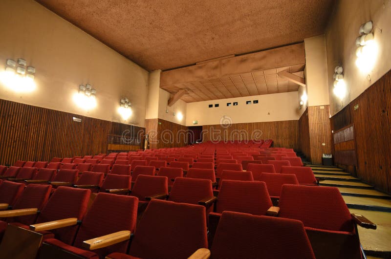 In the old cinema. stock image. Image of antiquated, presentation ...