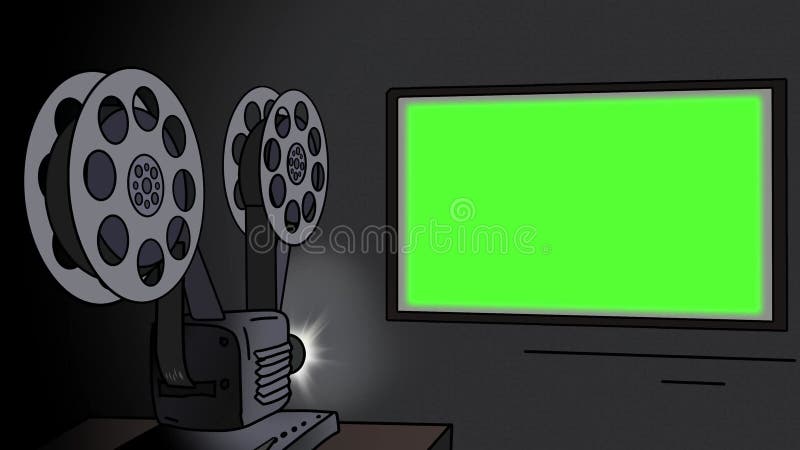 Cartoon Animation of Kid with Adult Head with Beard, Animation on Green ...