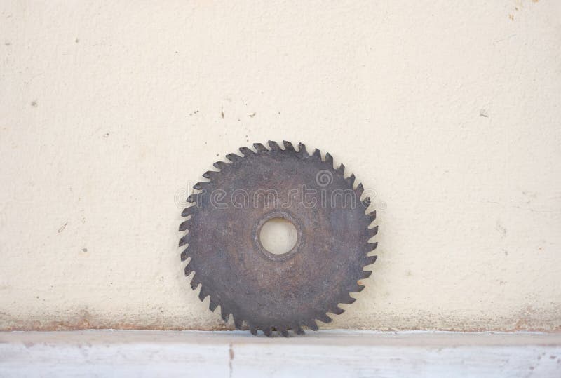Old Sharp Diamond Blade Leaning on the Wall Stock Photo - Image of ...