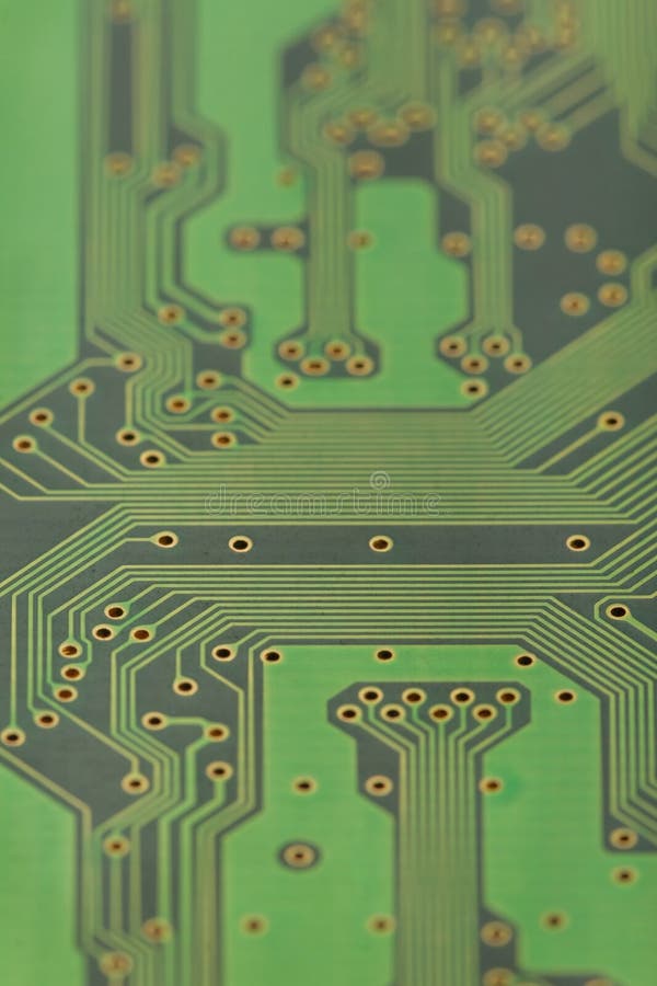 The Old Circuit Board, Shown in Close-up Stock Photo - Image of layout ...