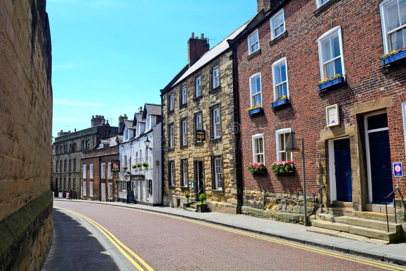 Bamburgh Village & Castle stock photo. Image of houses - 20448608