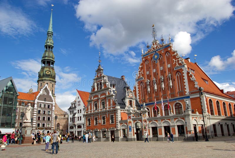 Old City Centre of Riga in Summertime, Latvia Editorial Stock Image ...