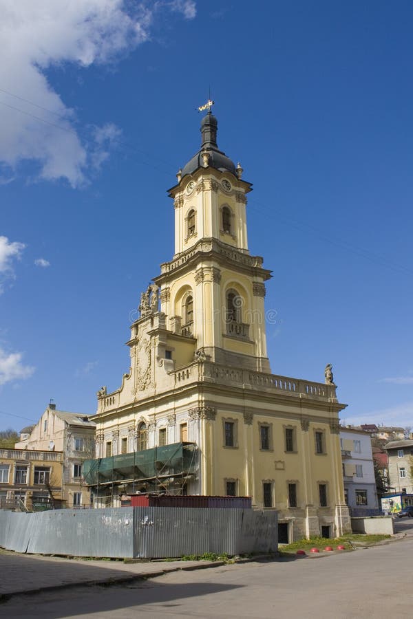 Old City Hall in Buchach, Ukraine Stock Image - Image of famous ...