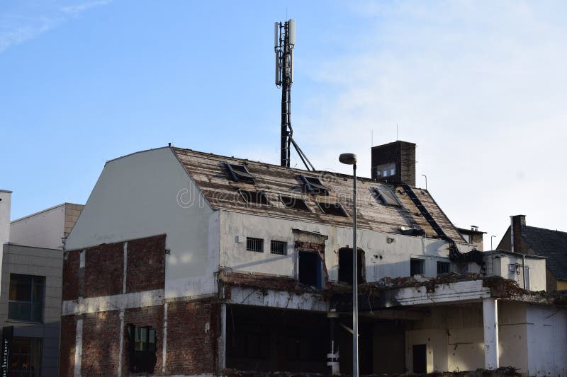 Old city house ruin stock image. Image of town, downtown - 300052751