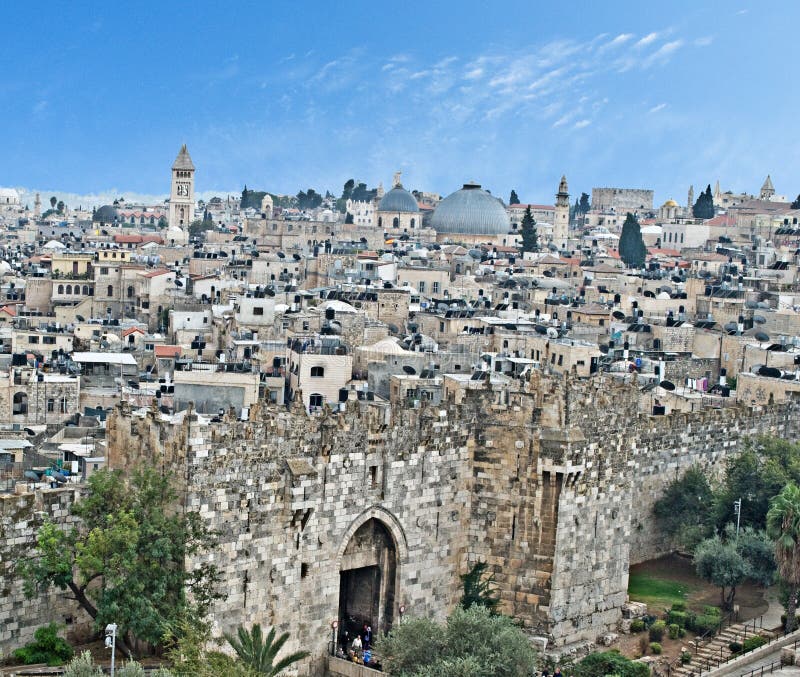 Old city of Jerusalem stock image. Image of heritage - 11591527