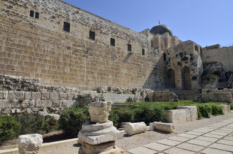 Old City of Jerusalem, Israel. Stock Photo - Image of remains, western ...