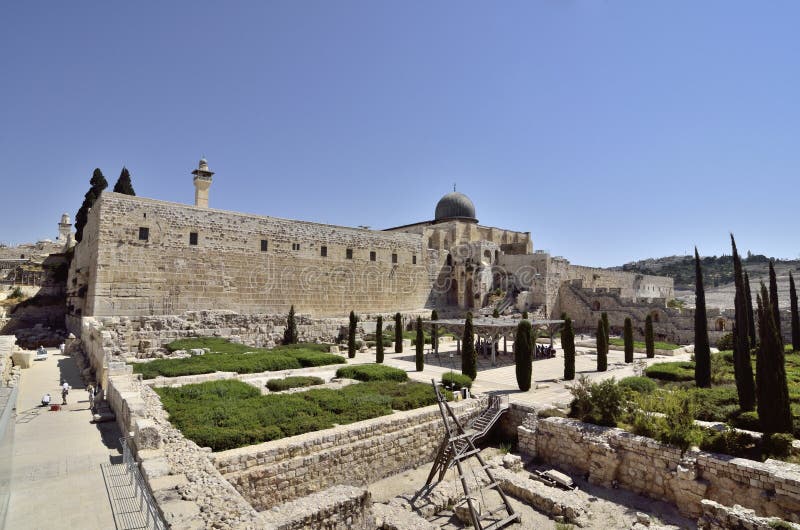 Old City of Jerusalem, Israel. Stock Photo - Image of trees, temple ...