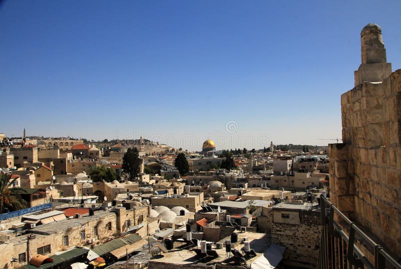 Old City Jerusalem editorial stock photo. Image of land - 134472178
