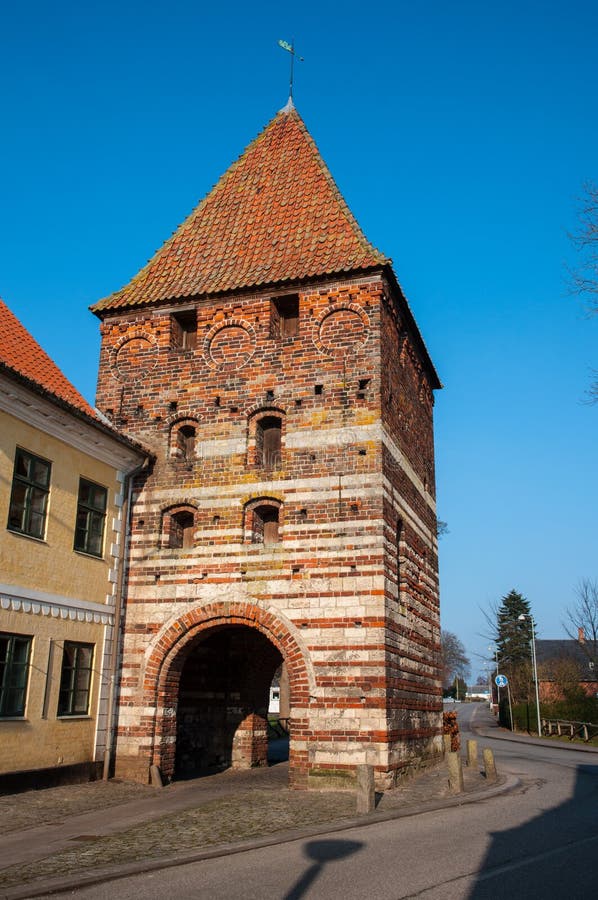 The Old City Gate in Town of Stege in Denmark Stock Image - Image of ...