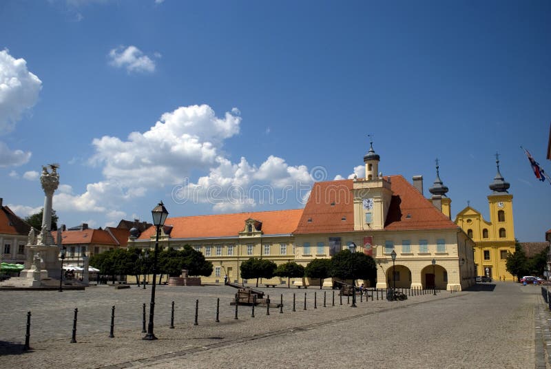 City of Osijek Historic Tvrda Town Square View Stock Image - Image of ...