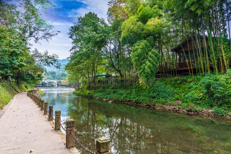 Old city in Sichuan china stock photo. Image of nature - 148540462