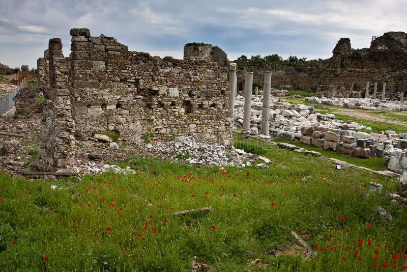 Old city Side. stock photo. Image of ruin, rock, antalya - 20101516