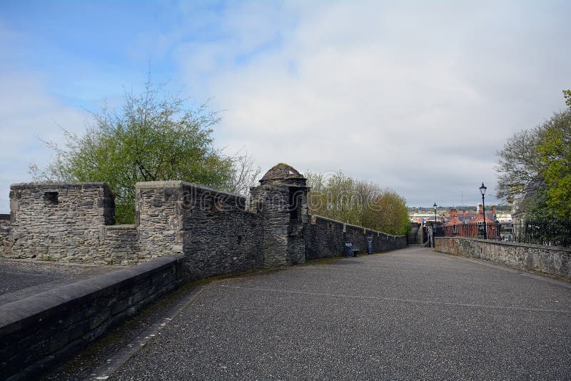 Old City Wall, Derry, Northern Ireland Stock Image - Image of city ...