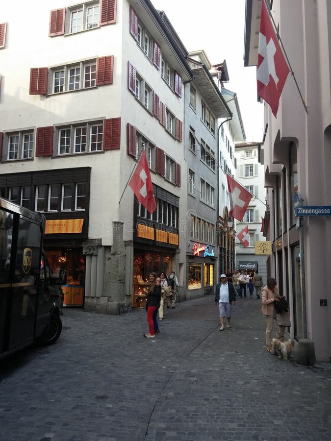 Old city Zurich editorial stock photo. Image of style - 50651948