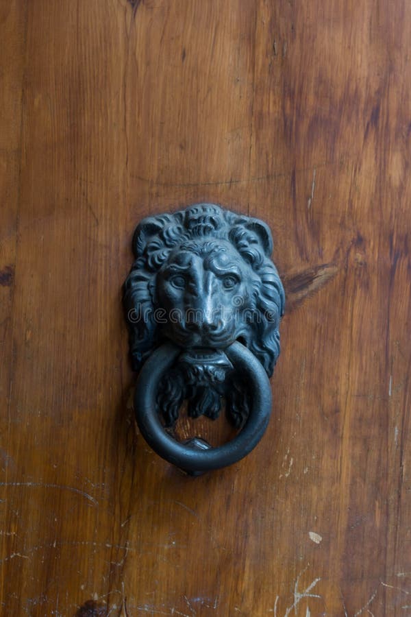 Old Clapper on Wooden Old Door Stock Photo - Image of antique, retro ...