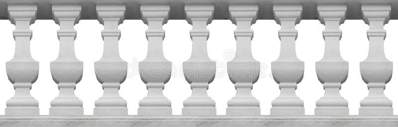 Old Classic Concrete Italian Balustrade - Seamless Pattern Concept on ...