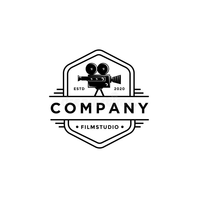 Old Classic Film Camera Logo Template Stock Vector - Illustration of ...
