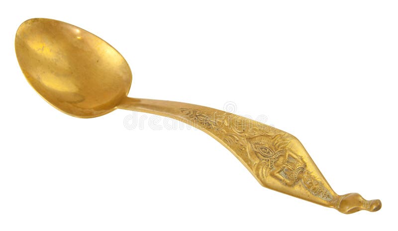 Classic Gold Spoon stock photo. Image of macro, restaurant - 30002046