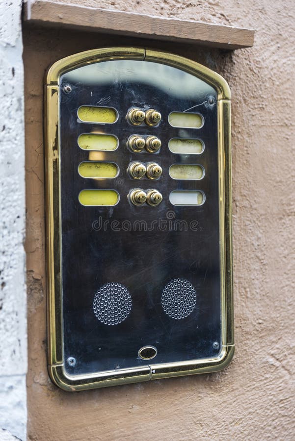 Retro 60s Intercom Isolated Over White Stock Photo - Image of intercom ...