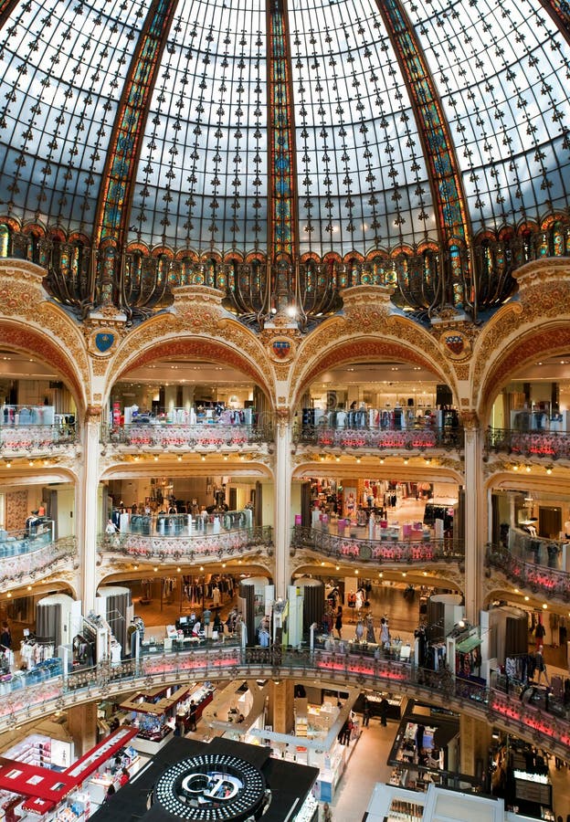 Interior View of the Famous Galeries Lafayette Wit Editorial Stock ...