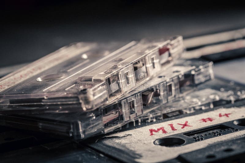 Old and Classic Stack of Audio Cassettes Stock Photo - Image of audio ...