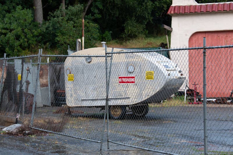 Classic teardrop camper stock image. Image of camper - 247862691
