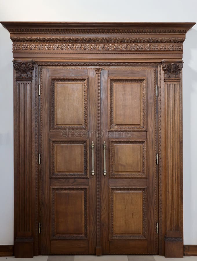 Old Classic Vintage Double Door from Retro Interior Texture Stock Image ...