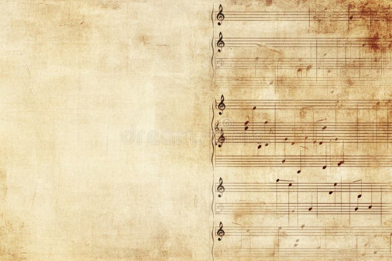 Classical Music Notes Arranged on a Clean Solid Background, Perfect for ...