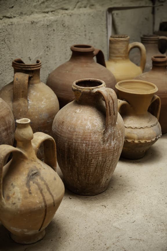 Old clay objects stock image. Image of stoneware, antique - 161616597