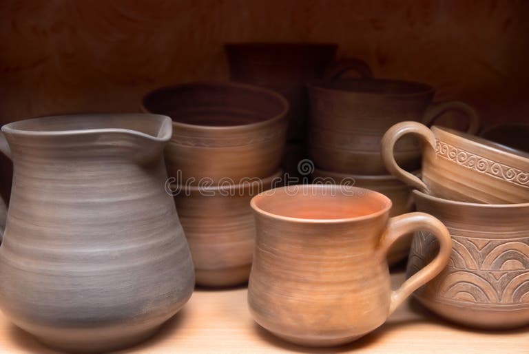 Old clay pots stock image. Image of antique, earthenware - 53394451
