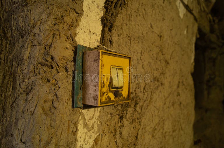 Old Clay Shack, Wall with Clay Stucco. Old Workshop. Old Machine Tool ...