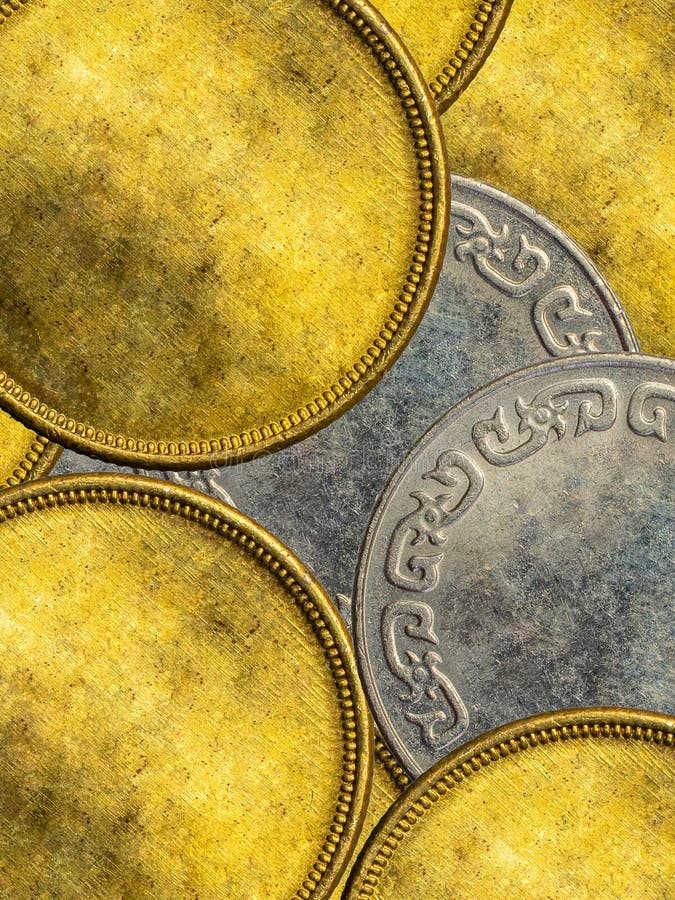 Old Clean Gold and Silver Coins. Background Stock Photo - Image of ...